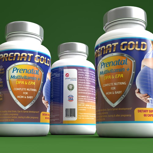 PRENAT GOLD PRENATAL SUPPLEMENT | Product label contest