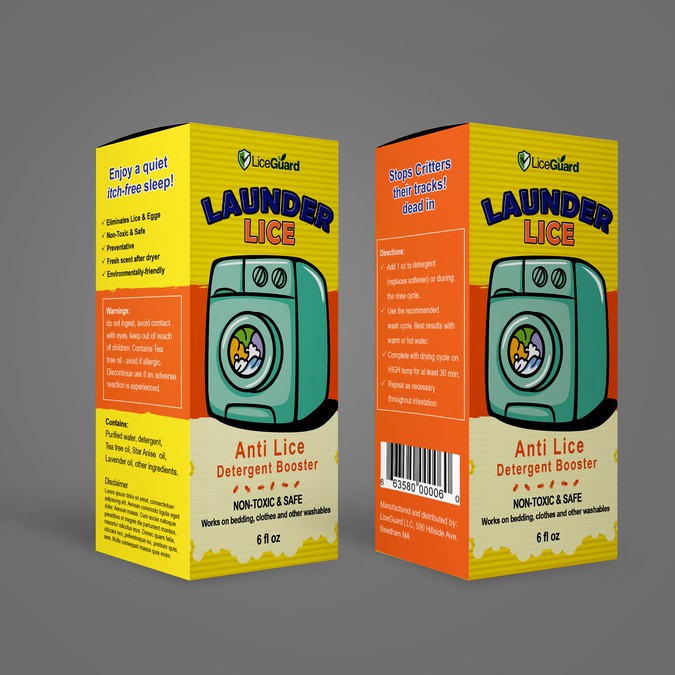 Create LiceGuard's Launder Lice package for retail! | Product packaging ...