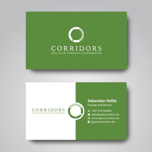 Modern business card for NGO; Logos available | Business card contest