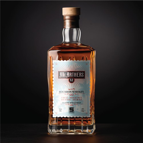 Designs | vintage bourbon whisky design for bottle labeling | Product ...