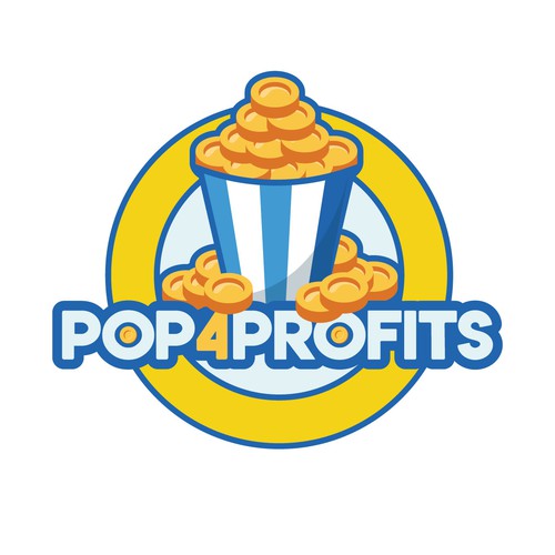 Designs | "Pop4Profits" Logo Design - Clusters Popcorn Fundraising ...