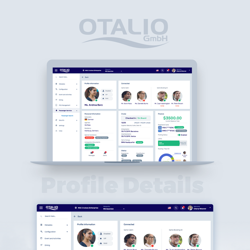 Otalio SPMS UI Design for the modern Cruise Ship Industry | Other web ...