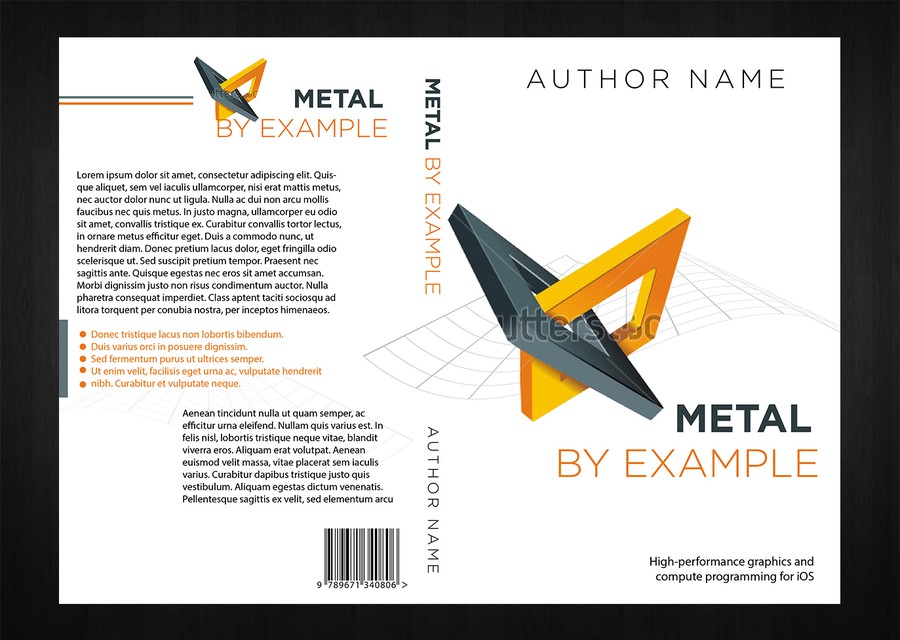 Simple, engaging, geometric cover for book on 3D computer graphics ...