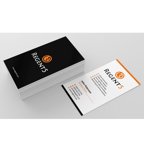 Business card design for technology Services company | Business card ...