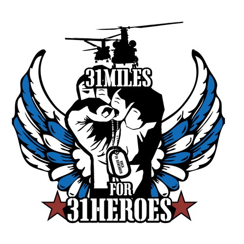 logo and business card for 31 Miles for 31 Heroes | Logo & business ...