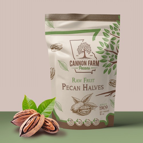 Designs | Raw Pecan Halves Packaging | Product packaging contest