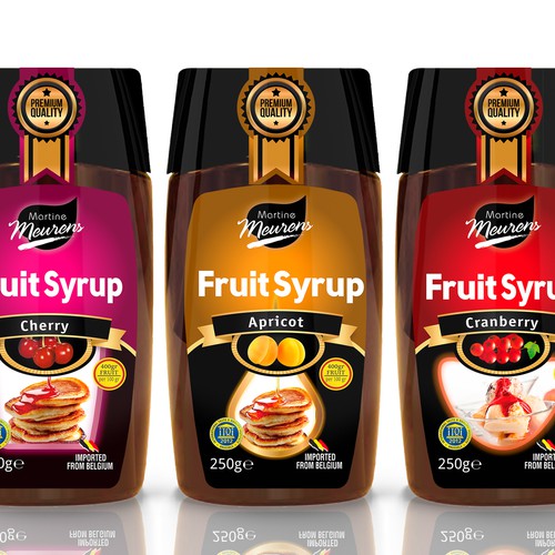 looking for a new attractive label for a fruit syrup assortment ...