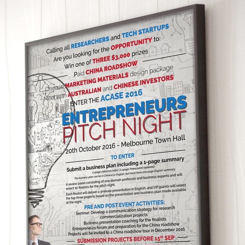 Create a poster for an entrepreneurs pitch night | Poster contest