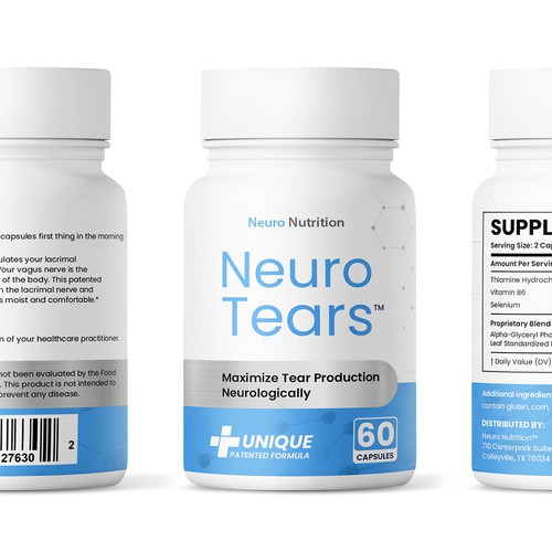 Designs | Supplement label for exciting newly patented product ...