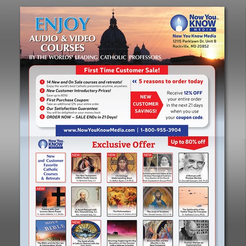 Design brochure for people who love to learn about spirituality, faith ...