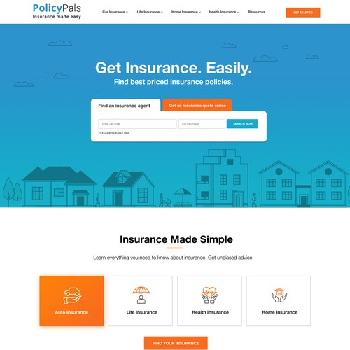 Designs | Engaging and professional insurance website re-design | Web ...
