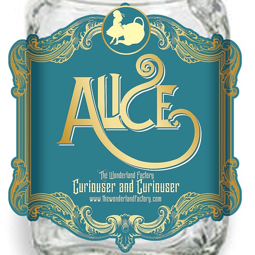 Alice in Wonderland candy label | Product label contest