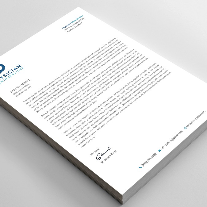 Letterhead for Medical Services Billing & Collection Company ...