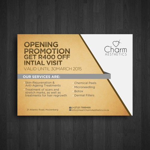 Create a modern-minimalist pamphlet for skin-rejuvenation and cosmetic ...