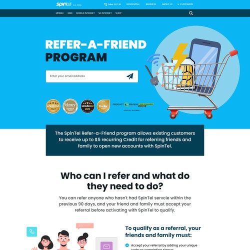 Designs | Refer a Friend | Landing page design contest