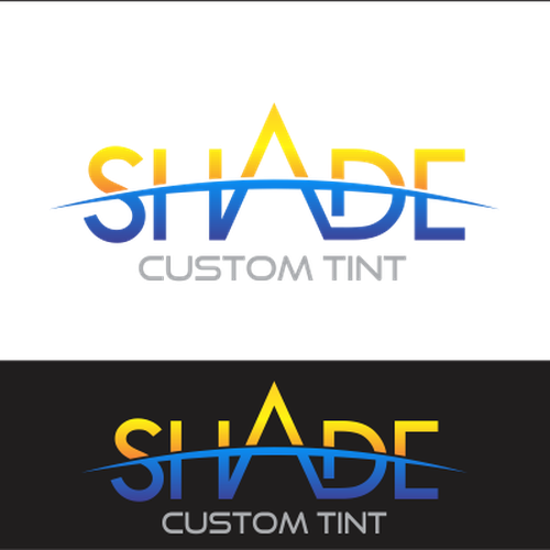 Create a stylish eclipse/shaded logo for a window tinting business ...