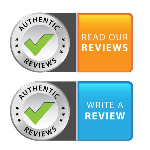Badge Buttons To Read and Write Reviews | Icon or button contest