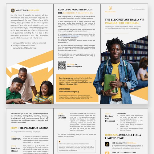 Designs | Design Trifold Pamphlet for Premium Education/Immigration ...