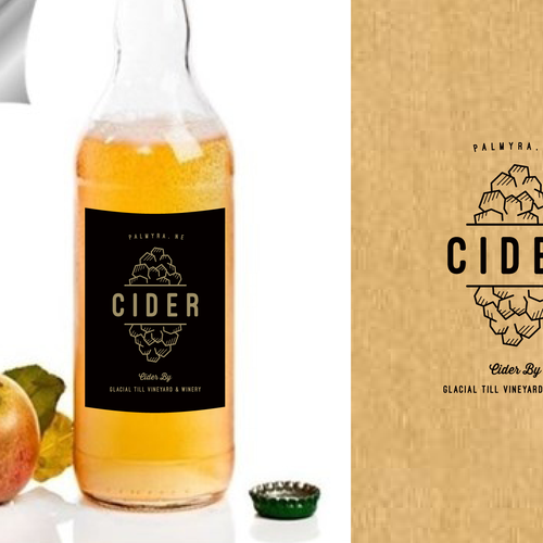 Create a logo/label for a craft hard cider(s) for Glacial Till Vineyard ...