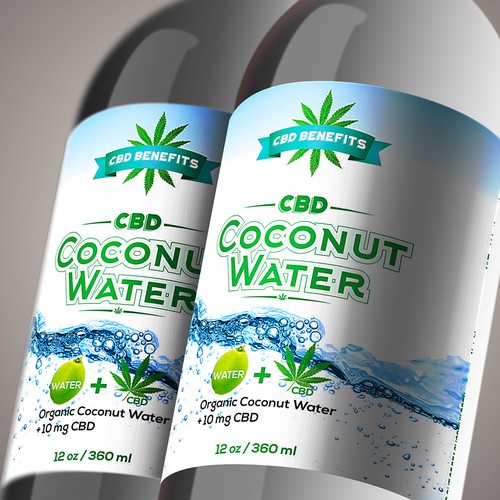 Coconut Water Label for Cannabis Company | Product label contest