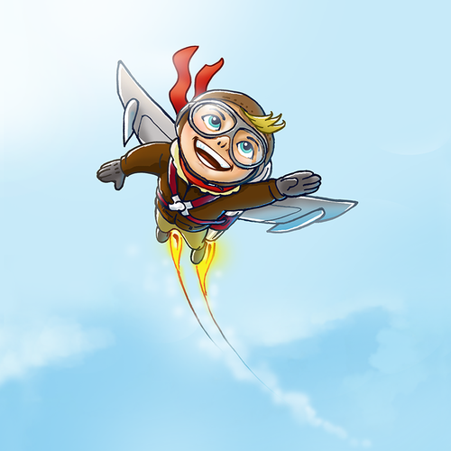 Jetpack Aviator Kid Character for Libring | Character or mascot contest