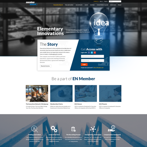 Design a website for Executives Network, an innovative executive search ...