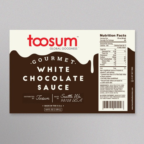 Premium Chocolate Sauce Brand looking for a new & updated label design ...