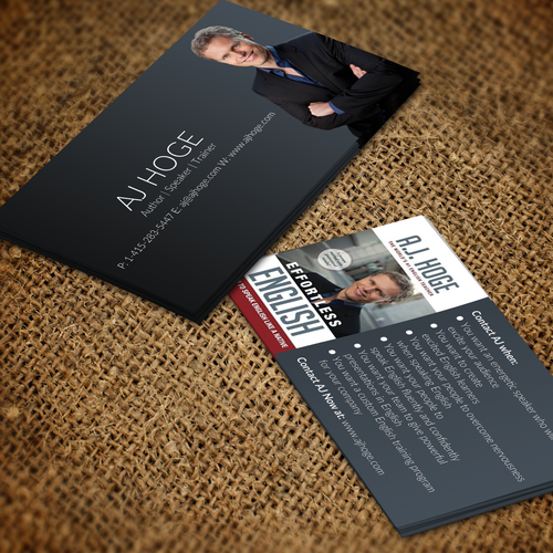 Design winning professional card for author, motivational speaker and ...