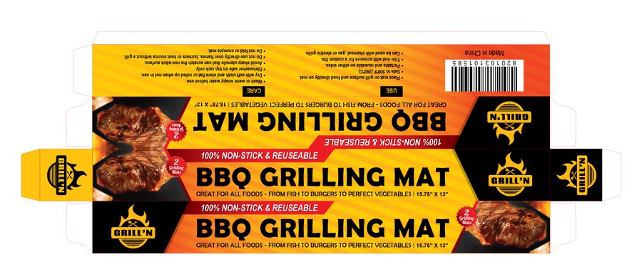 Create an appealing packaging design for BBQ Grill Mats | Product ...