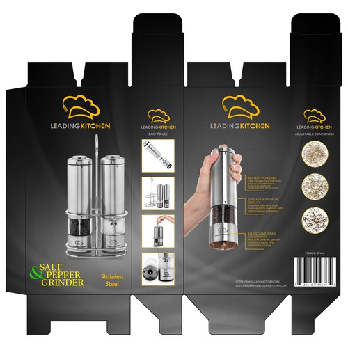 Design an Eye-catching Packaging for a Salt and Pepper Grinder Set ...