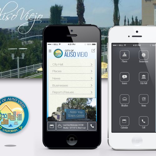 Create a mobile app home screen that will connect people with local ...