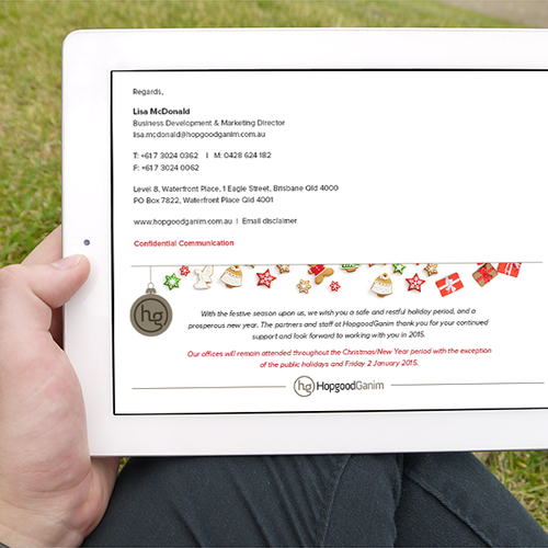Christmas email footer for HG | Other business or advertising contest