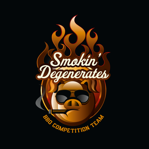 Create a cool hip logo for our competitive BBQ team | Logo design contest