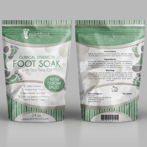 Designs | Design a Memorable Pouch Package for a Sea Salt Foot Soak by ...