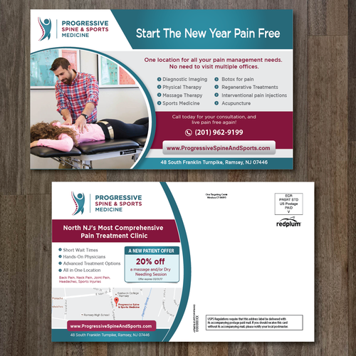 Design a beautiful mailer for our pain management clinic! | Postcard ...