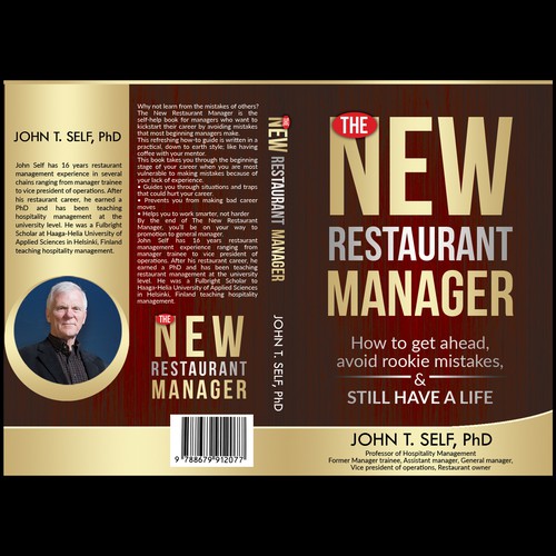 Designs | Self help book cover for new restaurant managers | Book cover ...
