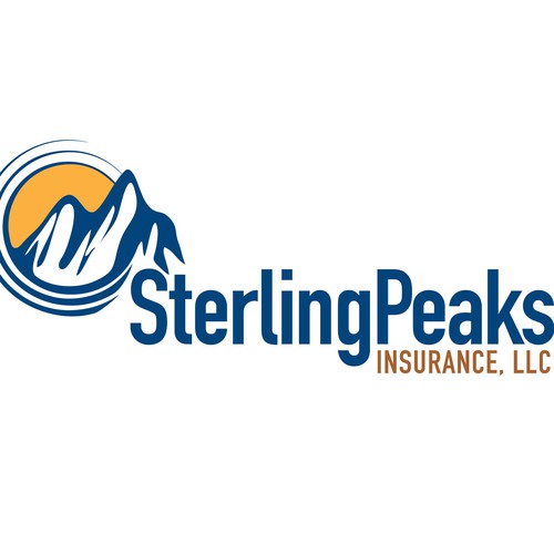 Create a Mountain Peaks logo for a Colorado Insurance Company, the more ...