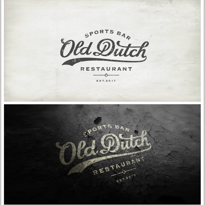 Design a cool-vintage logo for a sports bar with another style ...