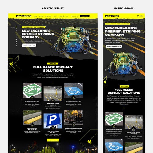 Designs | Design A Modern, Edgy, Business Website / MarkPro | Web page ...