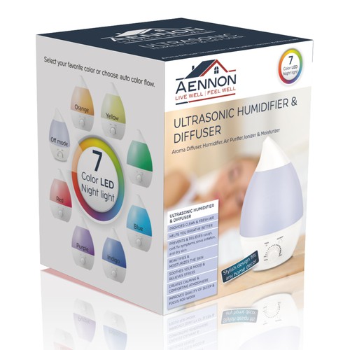Create A **Ultrasonic Humidifier** Packaging Design To Be Seen All ...