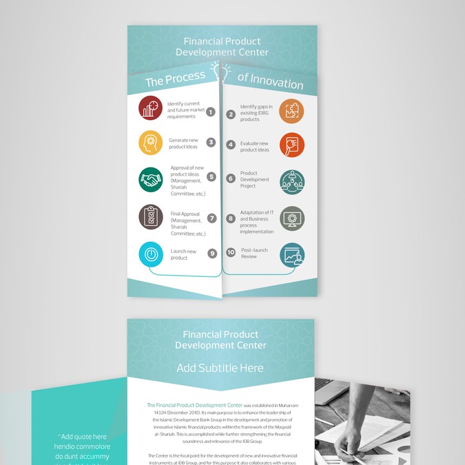 Eye-Popping folding Brochure showing a 10-Step Process | Brochure contest