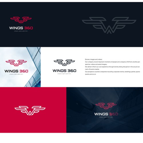DRONES. "Wings 360". Let's fly with this logo! | Logo & business card ...