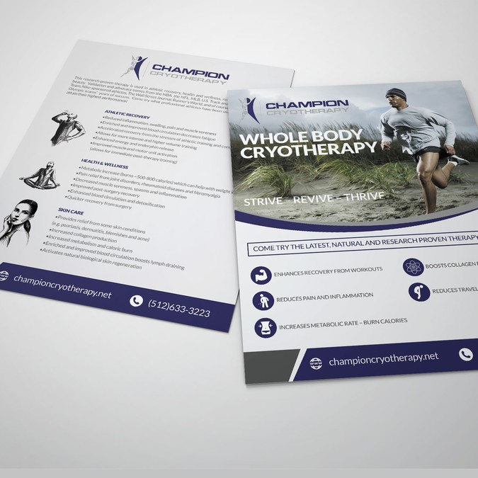Create an eye-catching flyer marketing cryotherapy | Postcard, flyer or ...