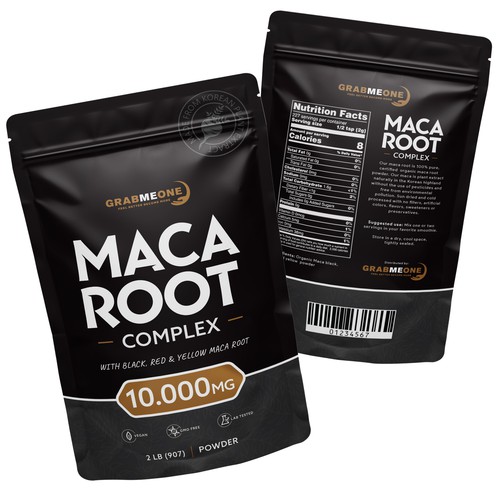 Designs | Design Stunning Maca Root Supplement Label for Pouch ...