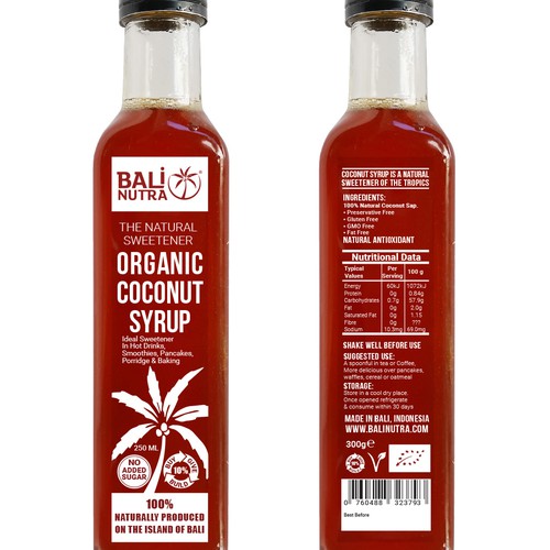 Create New Syrup Label for new Bottle shape | Product label contest