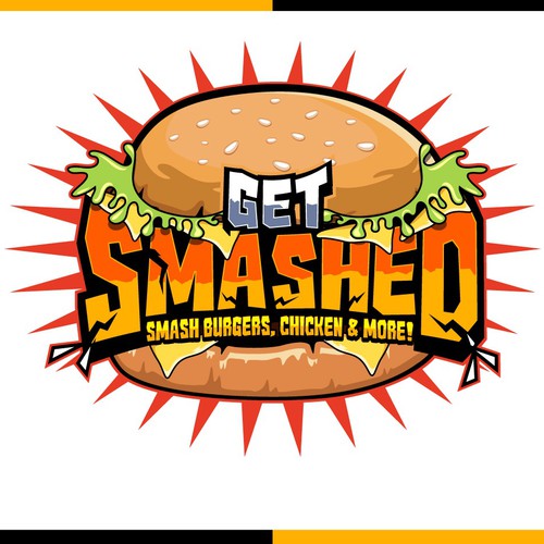 Designs | Comic style smash burger logo design | Logo design contest