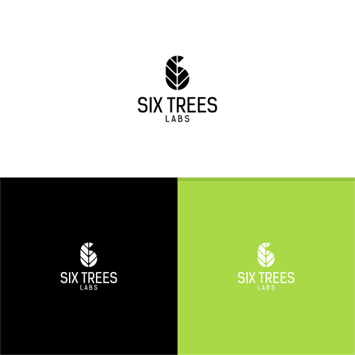 minimalist / bold / brand new "six trees labs" logo & business card ...