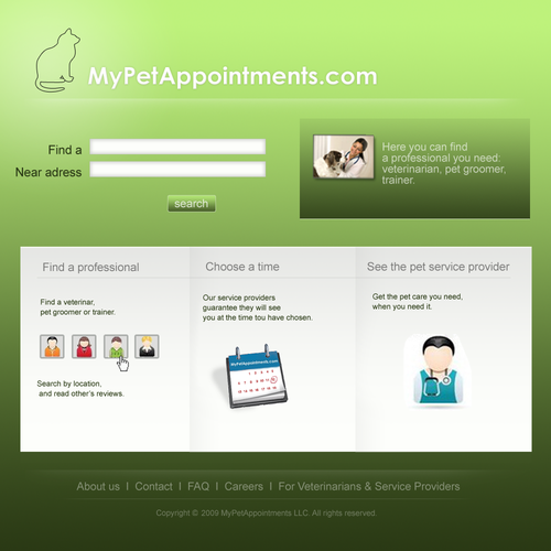 Pet Appointment Website design & logo(wireframe included) | Web page ...