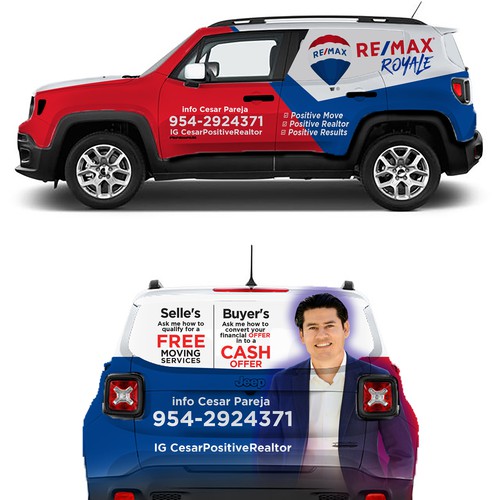 Designs | Modern and Slick Car Wrap for Realtor | Signage contest
