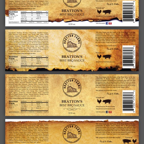 Design a rustic label for BBQ Sauce | Product label contest